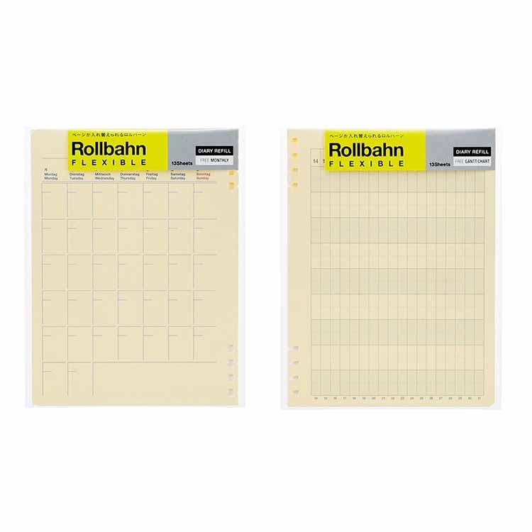 DELFONICS（デルフォニックス） ノート フレキシブル ロルバーン B6相当Lサイズ リフィル 【2個セット】 Rollbahn ダイアリー フリーマンスリー フリーガントチャート デル ...