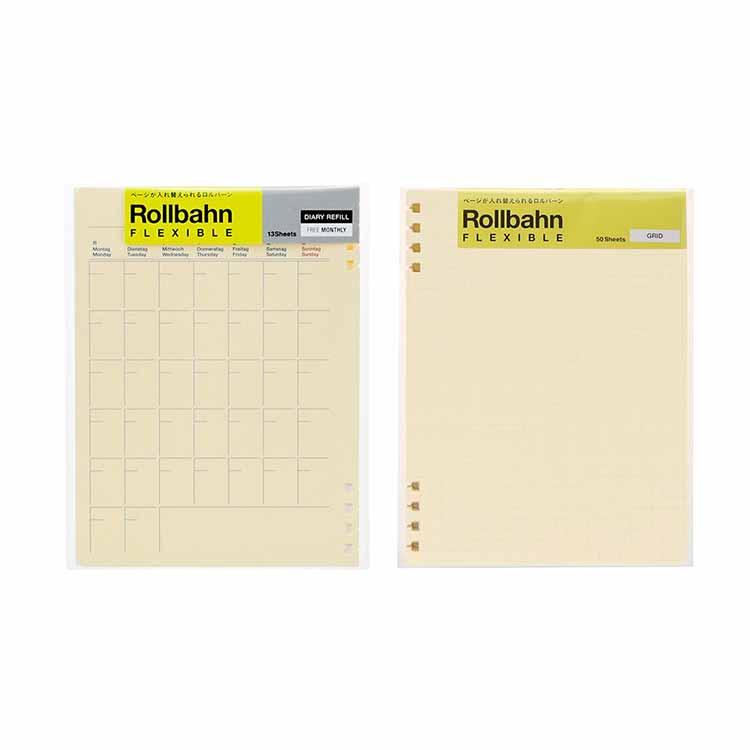 DELFONICS（デルフォニックス） ノート フレキシブル ロルバーン B6相当Lサイズ リフィル 【2個セット】 Rollbahn フリーダイアリー 方眼 メモ帳 デルフォニックス公式 ...
