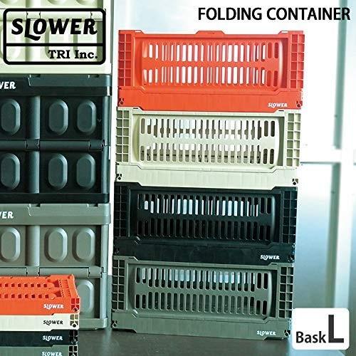 SLOWER スロウワー 折りたたみ コンテナ ボックス FOLDING CONTAINER Bask L 17L アウトドア キャンプ 収納 クリックポスト不可 : delight - 通販 ...