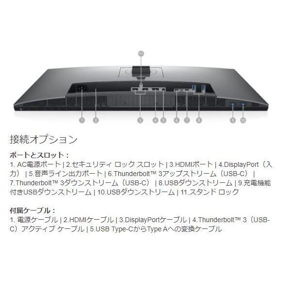 モニター Dell UP2720Q 27インチ 4K IPS 非光沢 Thunderbolt 遮光フード USB HDMI DP 回転 高さ調整 ワイドモニター : up2720q-2107 ...