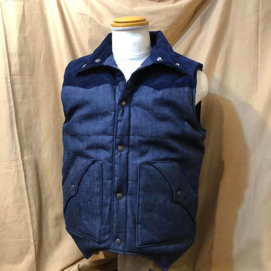 SUGAR CANE MISTER FREEDOM ミスターフリーダム MFSC "HOOPER" DENIM x CORDUROY "SONNY" PUFFER VEST SC15200 ...