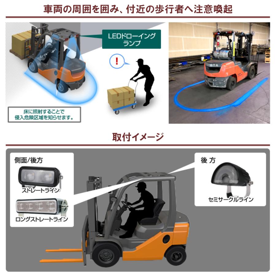 デルタダイレクト D-2220 現場監督 12V〜48V LEDアラウンド ドローイングランプ（I字×2個・U字×1個）重機 建機 ...