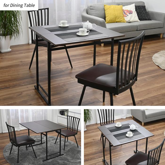 テーブル 食卓 エクステンションテーブル ダイニングテーブル 机 一人暮らし 折りたたみ デスク スライド式天板 : DELUCE - 通販 - Yahoo!ショッピング