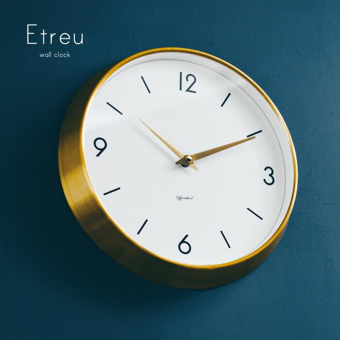 INTERFORM 壁掛け時計 おしゃれ モダン ウォールクロック 壁掛け 時計 etreu エトル アルミ 32cm cl-3995 北欧 インテリア 静か 静音 シンプル : DELUCE ...