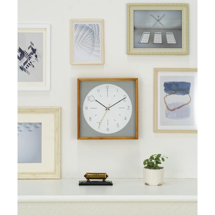 INTERFORM 壁掛け時計 おしゃれ モダン 北欧 ウォールクロック 壁掛け 時計 cadre カードル 30cm 正方形 四角 インテリア 電波時計 電波式 : DELUCE - 通販 ...