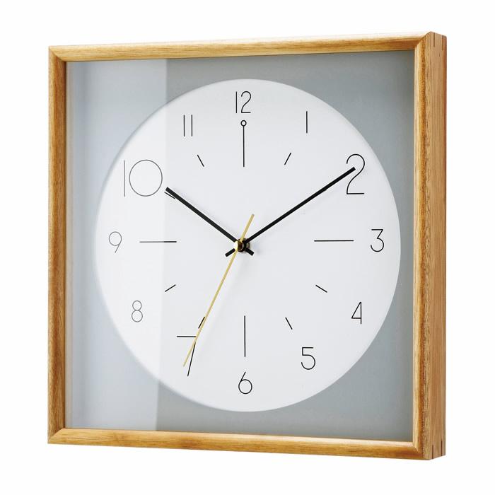 INTERFORM 壁掛け時計 おしゃれ モダン 北欧 ウォールクロック 壁掛け 時計 cadre カードル 30cm 正方形 四角 インテリア 電波時計 電波式 : DELUCE - 通販 ...