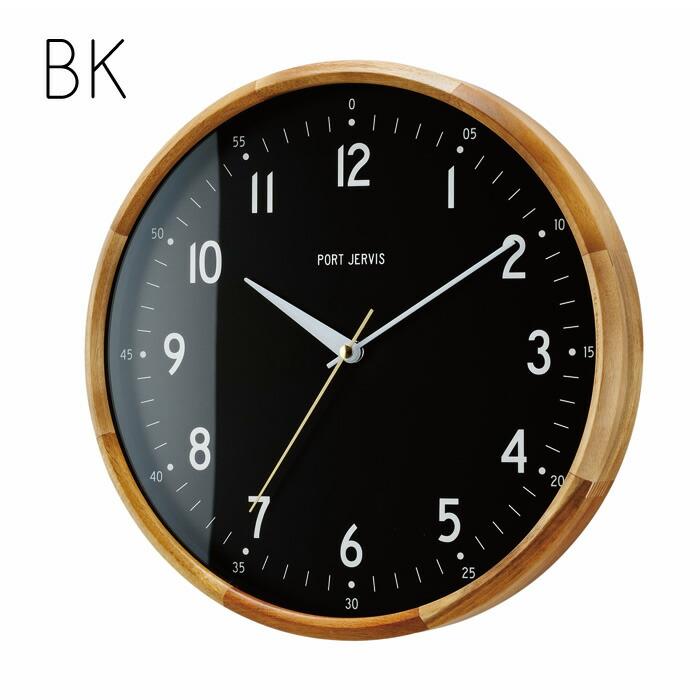INTERFORM 壁掛け時計 電波 おしゃれ モダン ウォールクロック 壁掛け 時計 german ジェルマン ナチュラル ウッドフレーム ブラック 黒 木製 木 : DELUCE - 通販 ...