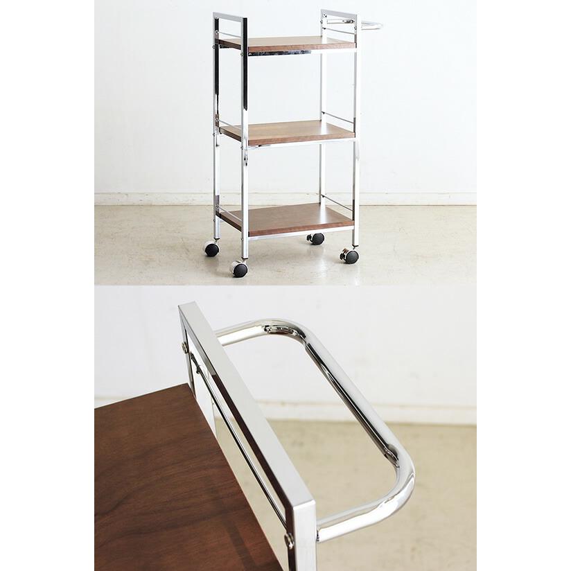 キッチンワゴン スリム シンプル モダン スタイリッシュ スチール ホワイト ブラウンウォールナット :tm-0050:DELUCE - 通販 - Yahoo!ショッピング