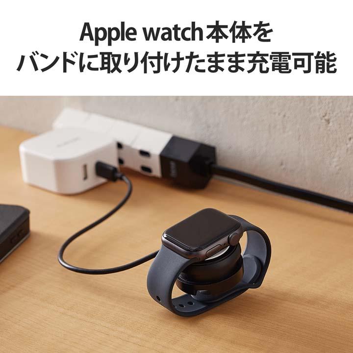 Apple watch 充電器 正規認証 エレコム MPA-AWMCQBK Apple Watch磁気充電ケーブル 高速充電対応 巻き取りタイプ USB Type-C ブラック ...