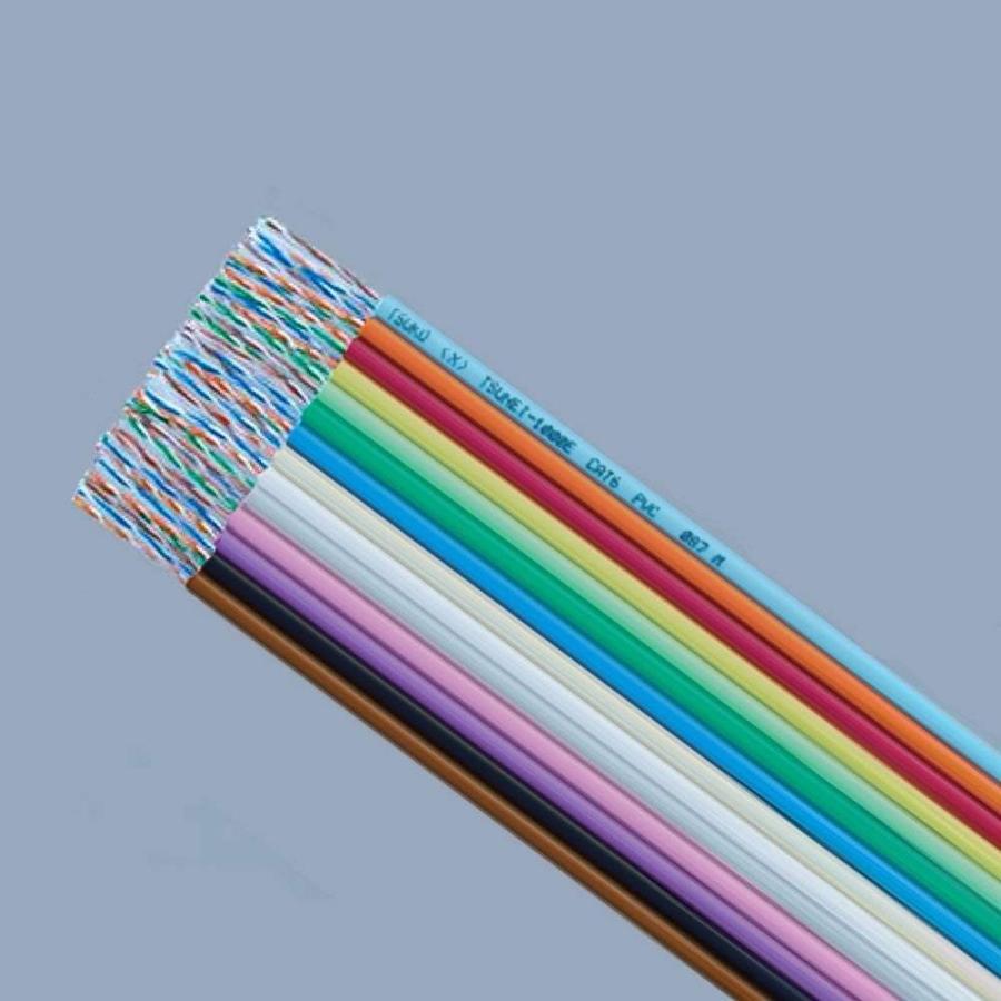 通信興業 LANケーブル Cat6 300m 4Pケーブル CAT6 1000E Series ウスアオ TSUNET-1000E AWG24 ...