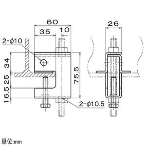 ネグロス電工 一般形鋼・リップみぞ形鋼用吊りボルト支持金具 M10 フランジ厚3〜24mm チタン TI-HB1U :4571270242545:電材堂ヤフー店 - 通販 - Yahoo!ショッピング