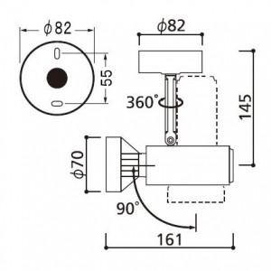 ODELIC オーデリック LEDスポットライト ダイクロハロゲン75Wクラス フレンジタイプ 電球色 466lm 配光角11° アルミ色 ...