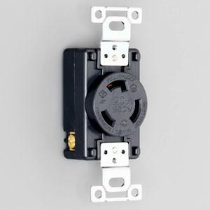 アメリカン電機 埋込コンセント 引掛形 接地形2P 20A 250V 圧着端子式・引締式 UL/CSA・NEMA(L6-20)規格 3220 ...