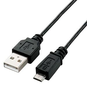 ELECOM USB2.0ケーブル 極細タイプ A-microBタイプ 0.5m U2C-AMBX05BK : 電材堂ヤフー店 - 通販 - Yahoo!ショッピング
