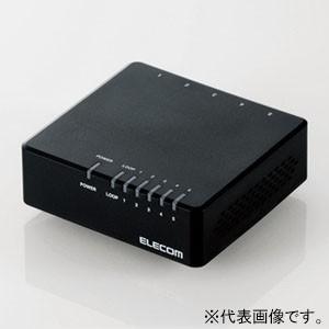 ELECOM スイッチングハブ 100BASE-TX対応 プラスチック筐体 電源外付けタイプ 5ポート エコ省電力タイプ ループ検知機能搭載 ...