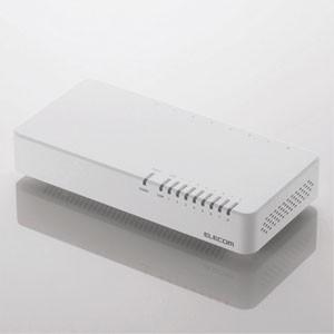 ELECOM スイッチングハブ 100BASE-TX対応 プラスチック筐体 電源内蔵タイプ 8ポート エコ省電力タイプ ループ検知機能搭載 ...
