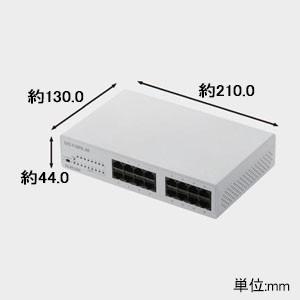 ELECOM スイッチングハブ 100BASE-TX対応 プラスチック筐体 電源内蔵タイプ 16ポート エコ省電力タイプ ループ検知機能搭載 マグネット付 EHC-F16PN-JW ...