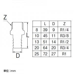 SANEI ステンレスホースニップル 呼び20(R3/4) SUS304製 TS28-20 : 電材堂ヤフー店 - 通販 - Yahoo!ショッピング