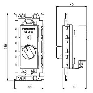 Panasonic パナソニック 埋込ボリュームコントローラー スピーカー用 0.5〜60W WZ-VC160 : 電材堂ヤフー店 - 通販 ...