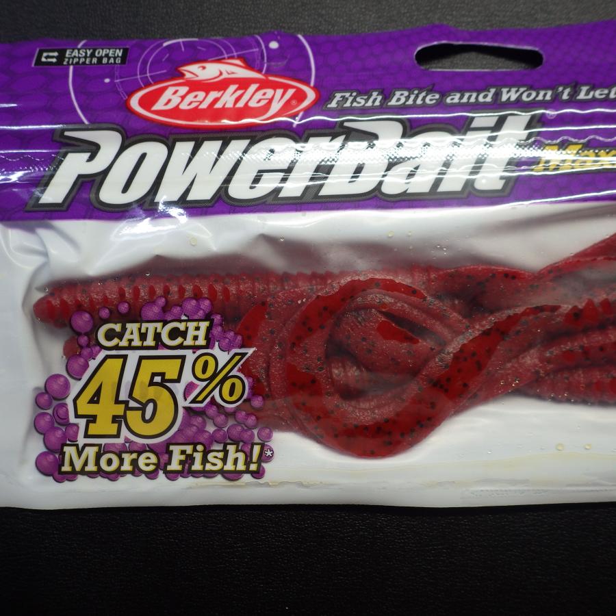 Berkley Power Bait CATCH45％ Cherryseed 8in/20cm パワーベイト6本入 ※未使用在庫品 ...