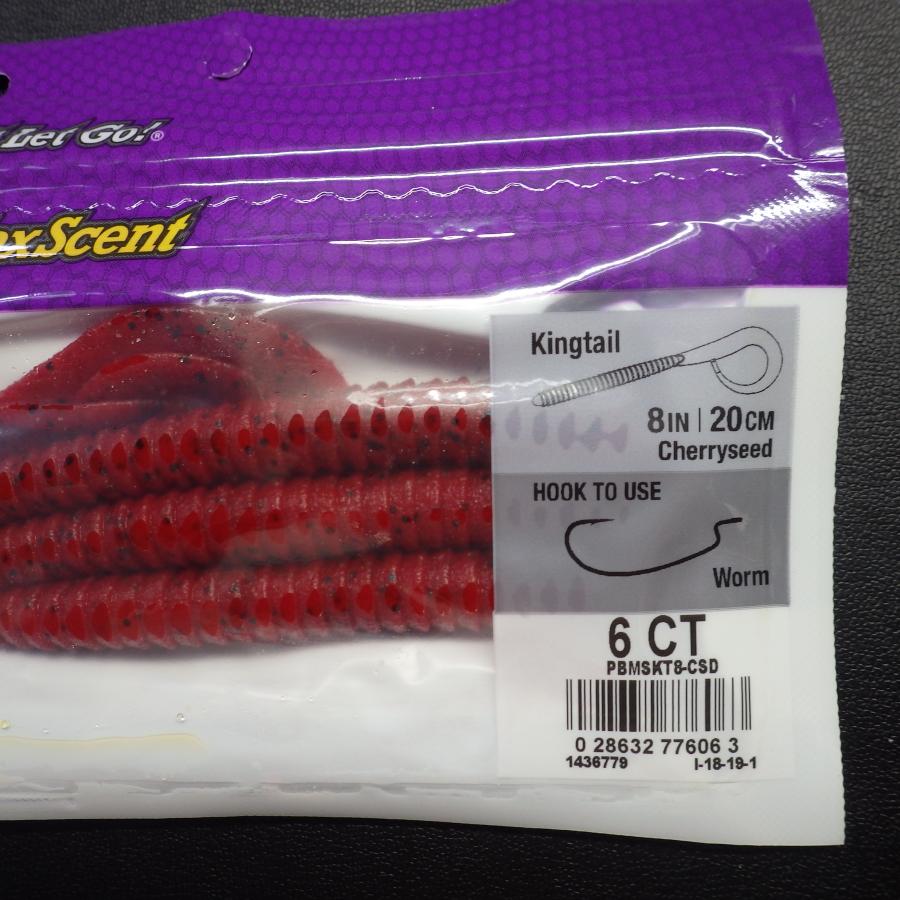 Berkley Power Bait CATCH45％ Cherryseed 8in/20cm パワーベイト6本入 ※未使用在庫品 ...