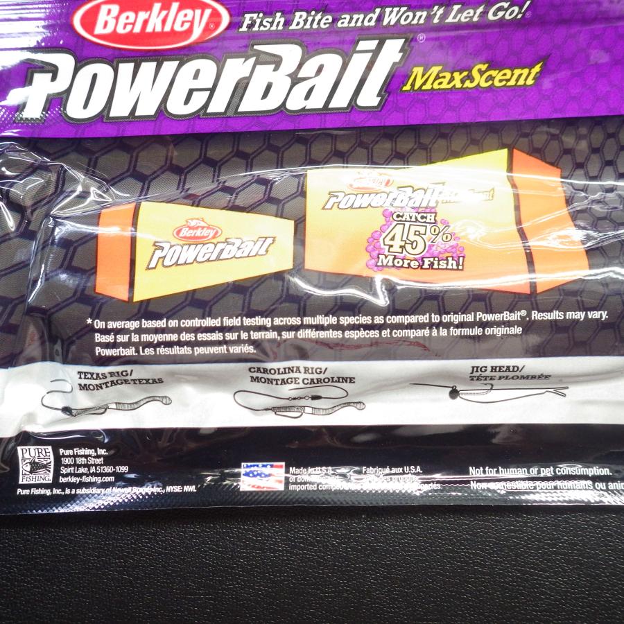 Berkley（バークレイ） Berkley Power Bait CATCH45％ Cherryseed 8in/20cm パワーベイト6本 ...
