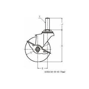 ハンマーキャスター 415EA-UR65 ウレタン車 : 伝動機ドットコム DIY・日曜大工店 - 通販 - Yahoo!ショッピング