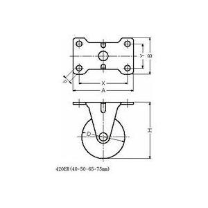 ハンマーキャスター 420ER-R40 ゴム車 : hmr-420er-r40 : 伝動機ドットコム DIY・日曜大工店 - 通販 - Yahoo!ショッピング