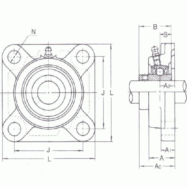 旭精工 角フランジ形ユニット UCF308 :ASP-UCF308:伝動機ドットコム ヤフー店 - 通販 - Yahoo!ショッピング