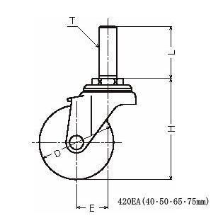 ハンマーキャスター 420EA-UR65 ウレタン車 : hmr-420ea-ur65 : 伝動機ドットコム ヤフー店 - 通販 - Yahoo!ショッピング