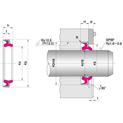 NOK パッキン DKB253769 (AR1301H5) DKB型 往復動用ダストシール : 伝動機ドットコム ヤフー店 - 通販 ...
