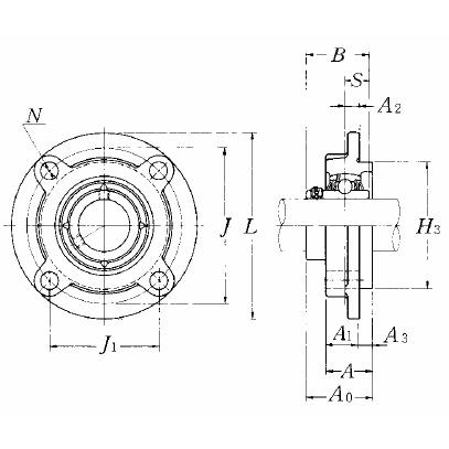 NTN 印ろう付丸フランジ形ユニット UCFC204D1 給油式 : 伝動機ドットコム ヤフー店 - 通販 - Yahoo!ショッピング