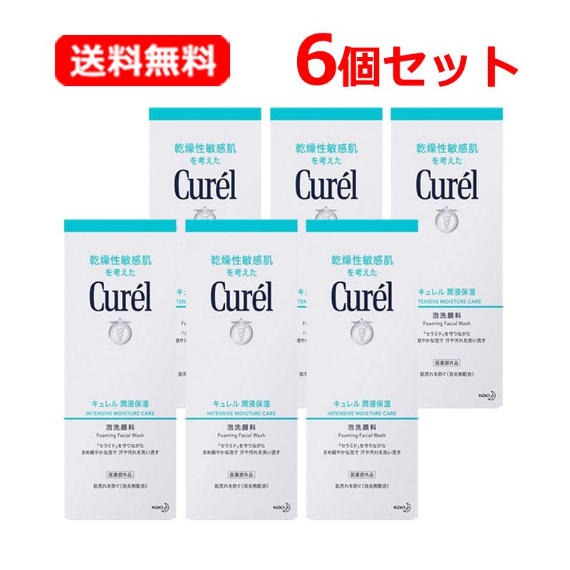 Curel 【送料無料・6個セット】花王 キュレル 潤浸保湿 泡洗顔料 150ml ×6【医薬部外品】 乾燥性敏感肌 肌荒れ 泡洗顔 洗顔 ...