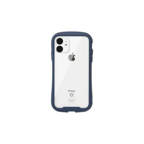 iFace Reflection HAMEE iPhone 11 強化ガラスクリアケース ネイビー 41-907375〈41907375 ...
