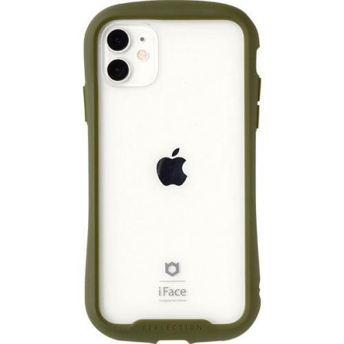 iFace Reflection HAMEE iPhone 11 強化ガラスクリアケース カーキ 41-907559〈41907559 ...