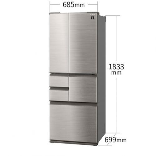 SHARP 【配送設置無料】シャープ 冷蔵庫 502L 6ドア フレンチドア ステンレスシルバー SJ-SF50M-S(大型配送対象商品) : デンキチWeb Yahoo!店 - 通販 ...
