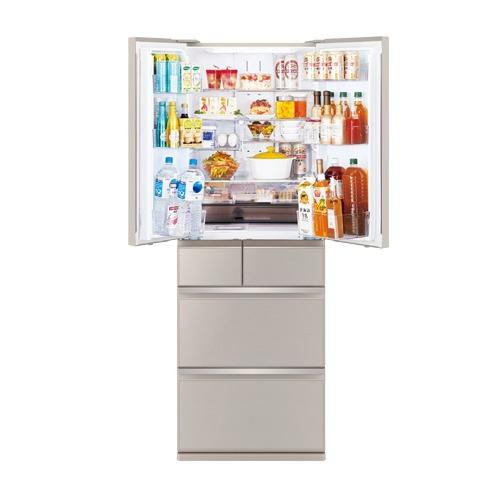 三菱電機 【配送設置無料】三菱 MITSUBISHI 冷蔵庫 547L 6ドア WZシリーズ グレイングレージュ MR-WZ55H-C (大型配送対象商品 )〈MRWZ55H-C〉 : デン ...