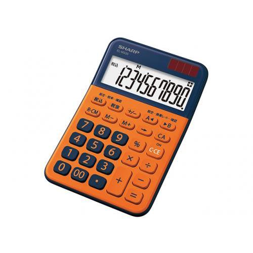 シャープ SHARP カラー・デザイン電卓 オレンジ EL-M335-DX :4974019920986:デンキチWeb Yahoo!店 - 通販 - Yahoo!ショッピング