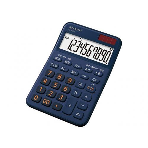 SHARP シャープ カラー・デザイン電卓 ネイビー EL-M335-KX〈ELM335-KX〉 : デンキチWeb Yahoo!店 - 通販 - Yahoo!ショッピング
