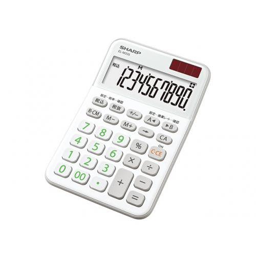 SHARP シャープ カラー・デザイン電卓 ホワイト EL-M335-WX〈ELM335-WX〉 : デンキチWeb Yahoo!店 - 通販 - Yahoo!ショッピング