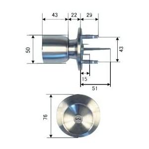 美和ロック U9.HMD-1.KB 本締モノロック MIWA（美和ロック）外側ノブのみ（キー3本つき） : 電気錠卸 - 通販 - Yahoo ...