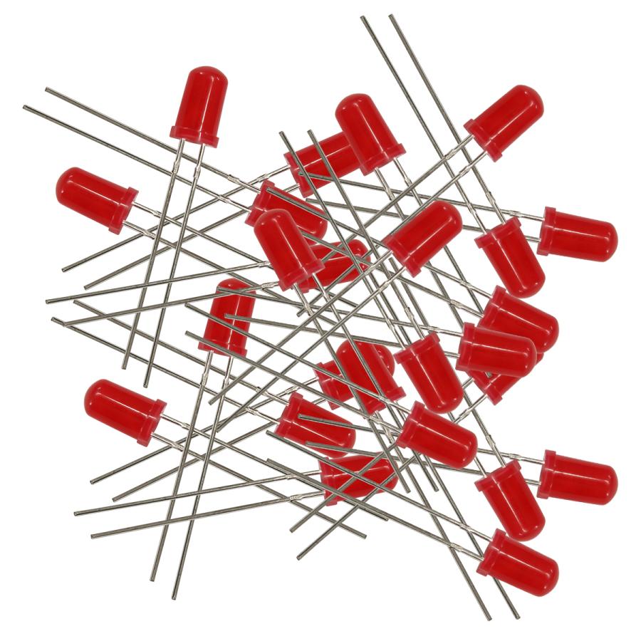 LED 5mm 砲弾型 赤色 カラーレンズ 600〜800mcd 50個入り : 電光ストア - 通販 - Yahoo!ショッピング