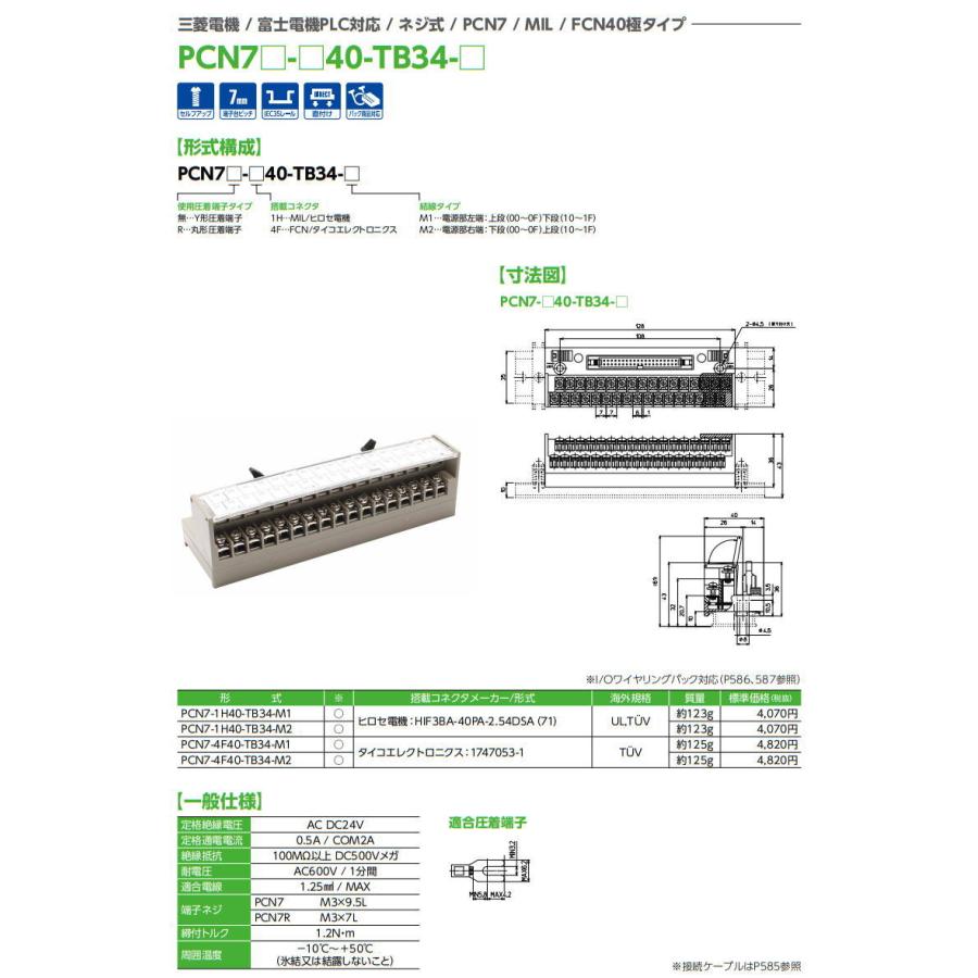 東洋技研 【 PCN7-4F40-TB34-M2 】PCN7（PLC対応モデル）シリーズ インターフェイス（コネクタ端子台） / ネジ式 ...