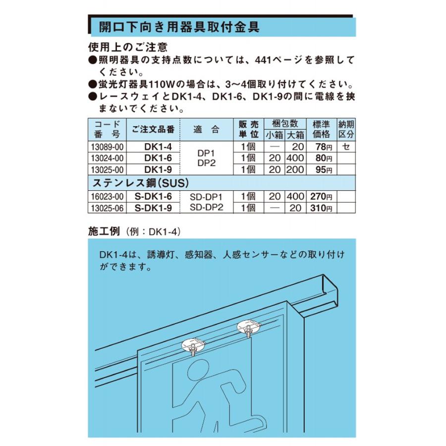 ネグロス電工 DK1-9 開口下向き用器具取付金具 :10003979:電材BLUEWOOD ヤフー店 - 通販 - Yahoo!ショッピング