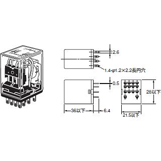 オムロン MY4N-D2 DC24V ミニパワーリレー ダイオード・動作表示灯内蔵形（4極） :10092062:電材BLUEWOOD ヤフー店 - 通販 - Yahoo!ショッピング