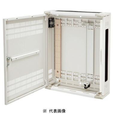 日東工業 THD21-6565-BF HUB収納キャビネット 壁掛けボデーファン付タイプ 色ペールホワイト塗装 外形 (W=650 h=650 D=210) mm 取付ユニット3U : 電材 ...