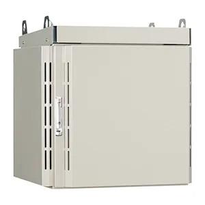 日東工業 RCP60-66Y-F2N 屋外用熱対策通信キャビネット ポール用・19型ヨコ置タイプ ファン仕様 ヨコ640mm タテ675mm ...