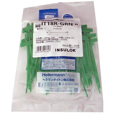 HellermannTyton ヘラマンタイトン IT18R-GRN マーキングタイ 屋内使用 100本入り 色 緑 全長L100mm 幅2.5mm : 電材ONLINE - 通販 ...