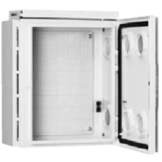 日東工業 RA25-45LDBC 屋外用熱対策制御盤キャビネット ルーバー・遮光板付タイプ 外形寸法mmヨコ460タテ538フカサ280 色 ...