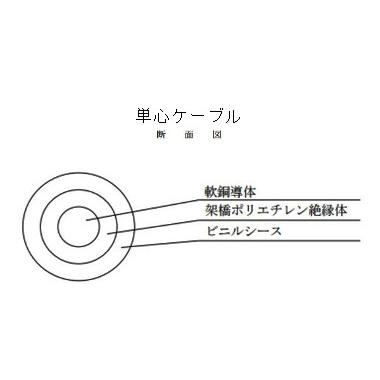矢崎エナジーシステム 600V CV 8sq 1芯 やわらか電線 600V耐圧電線 架橋ポリエチレン絶縁ビニルシースケーブル 切売10m以上1m単位 : 22070066 : 電材ONLINE ...